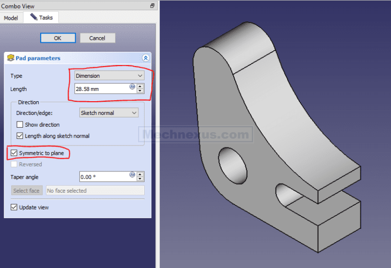 Model Toggle Lever in FreeCAD (Gallery Serial No.39) – Mechnexus