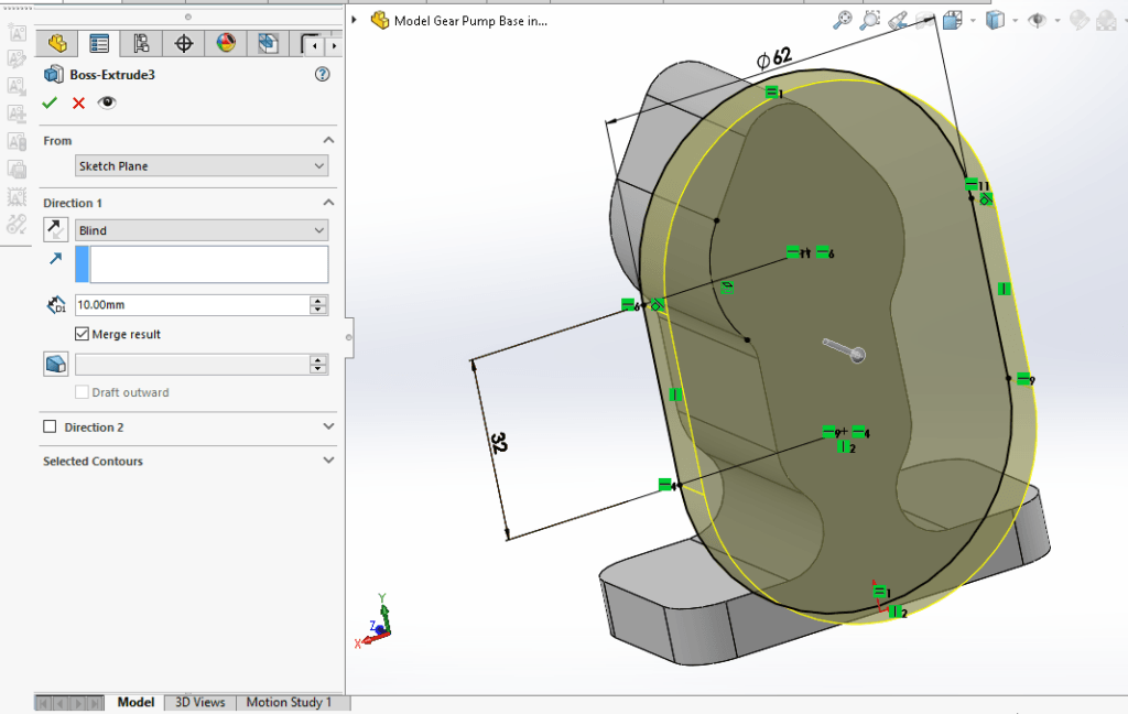 Model Gear Pump Base in SolidWorks – Mechnexus