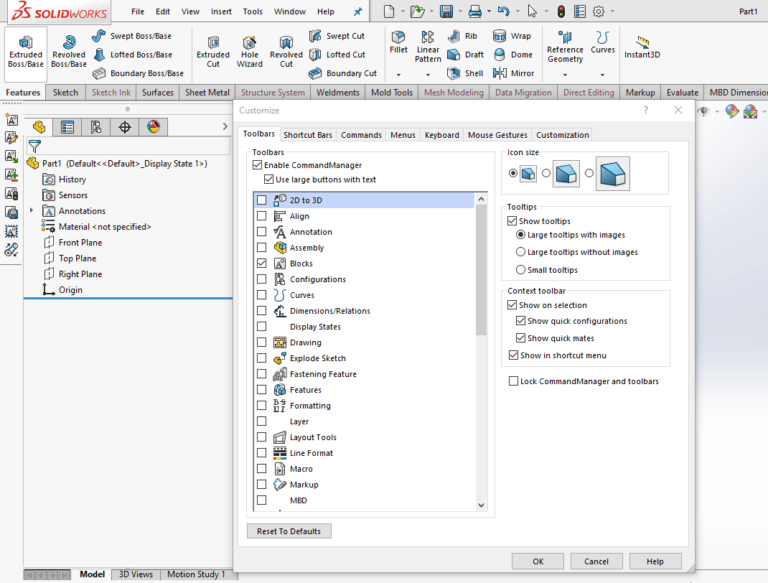 Create Keyboard Shortcut in SolidWorks – Mechnexus