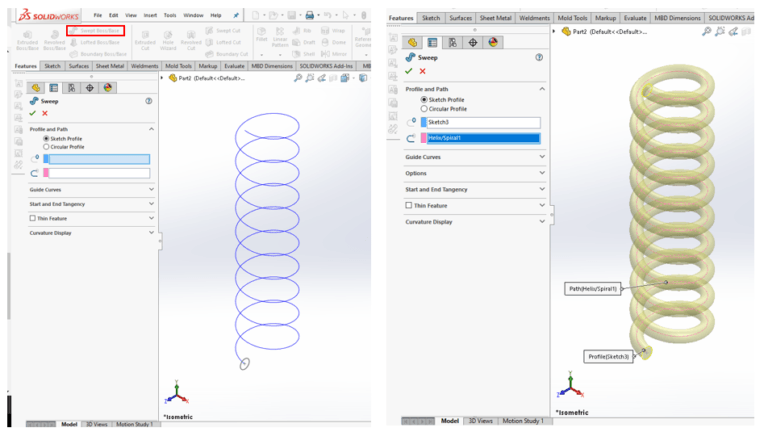 How to use Sweep Features in SolidWorks – Mechnexus