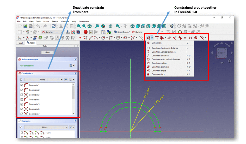 Multiple ways to Edit Constraint in FreeCAD Sketcher Workbench – Mechnexus
