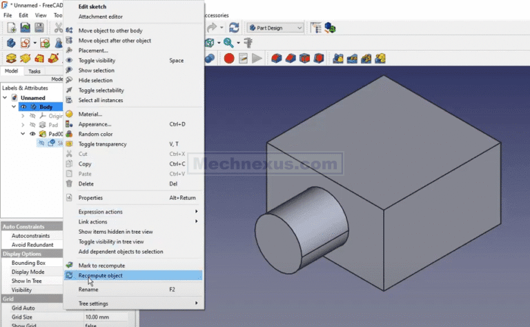 Redefine Sketch to New Reference in FreeCAD – Mechnexus