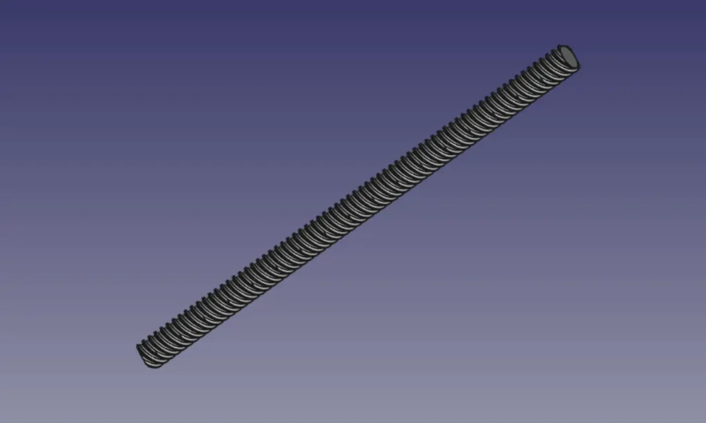 Model Threaded Rod in FreeCAD : (Gallery Serial No.32) – Mechnexus