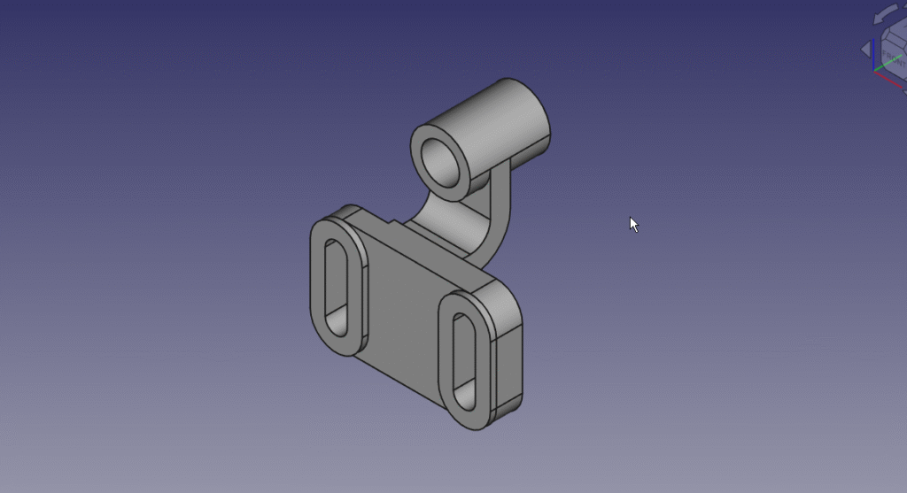 Model Bearing Bracket in FreeCAD (Gallery Serial No.82) – Mechnexus