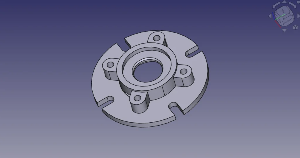 Model Wheel Hub in FreeCAD (Gallery Serial No.238) – Mechnexus