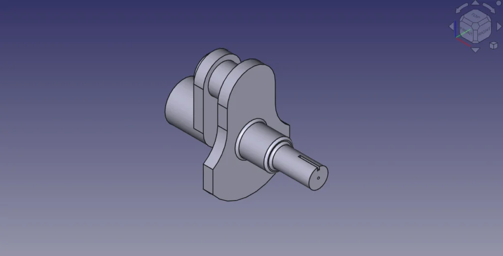 Model Crank Shaft in FreeCAD (Gallery Serial No.253) – Mechnexus