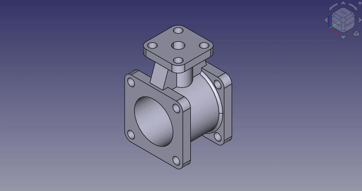 Model Valve Body in FreeCAD (Gallery Serial No. 258) – Mechnexus